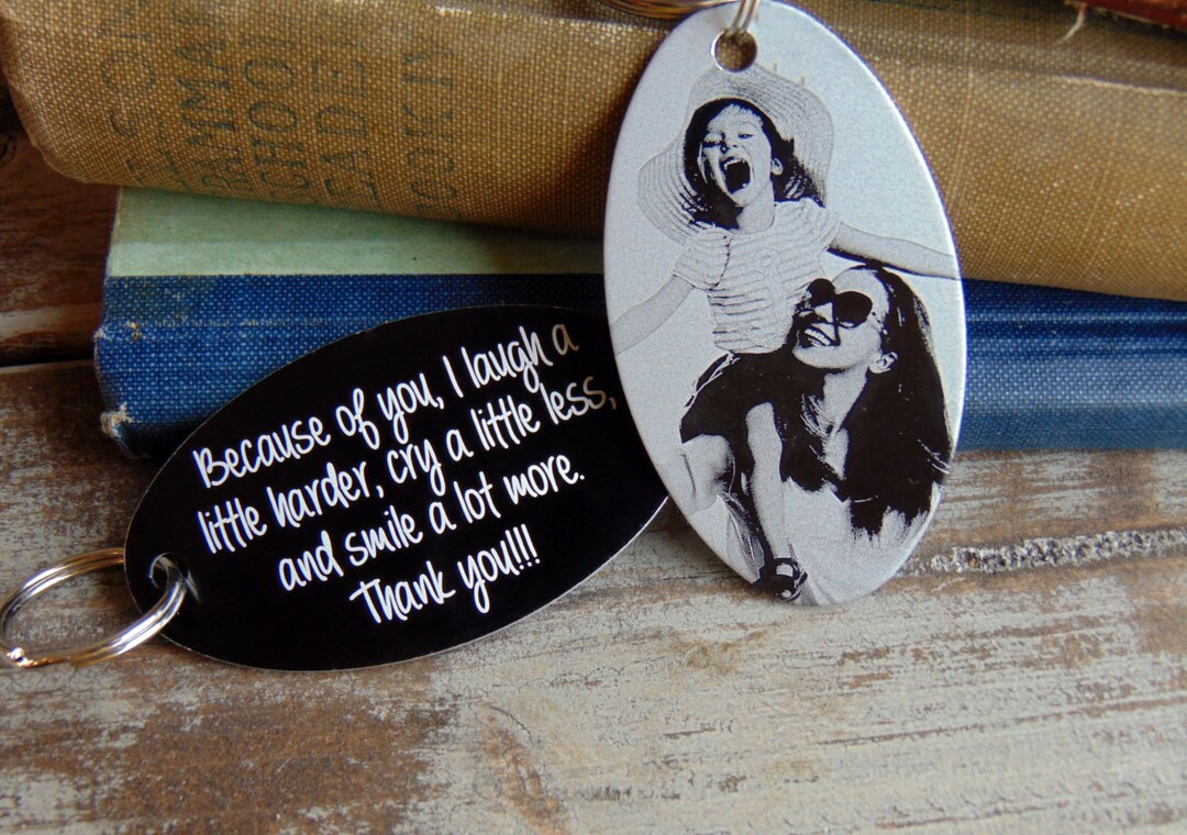 Photo Keychain-back Engraving - Your Handwriting Option - Mother's Day ...