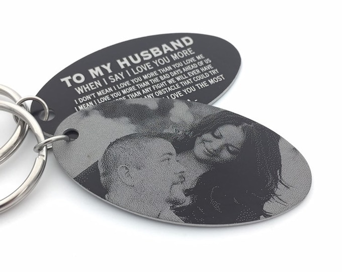 Personalized Keychain with Your Photo Add Your Handwritten - Etsy
