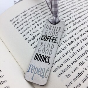 Coffee, Books, Repeat...engraved Bookmark -add Personalized Back ...