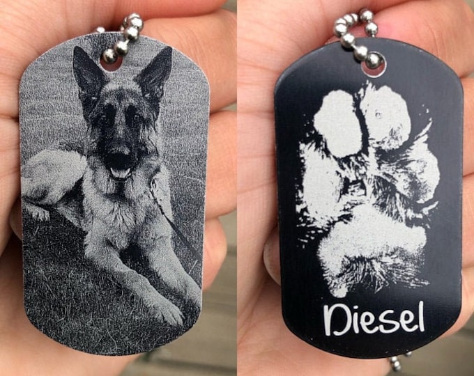 Personalized Pet Memorial Dog Tag Necklace • Custom Necklace for Men ...