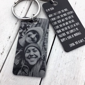 Personalized Photo Keychain -customize W/your Handwriting or Font- Your ...