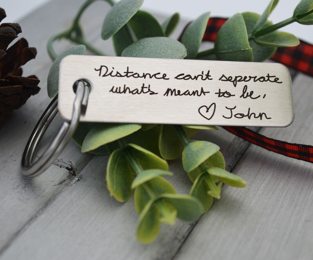Handwritten Keychain - Long Distance Relationship - Design Your Own ...