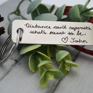 Handwritten Keychain - Long Distance Relationship - Design Your Own ...