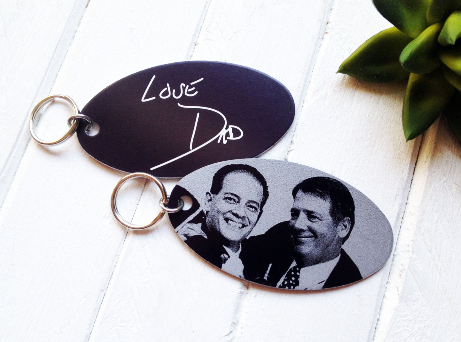 Personalized Keychain -with Your Photo - Add Your Handwritten Note or ...