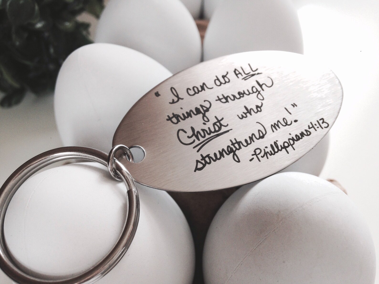 Handwritten Key Chain, Your Handwriting Keychain - or Font, Oval Steel ...