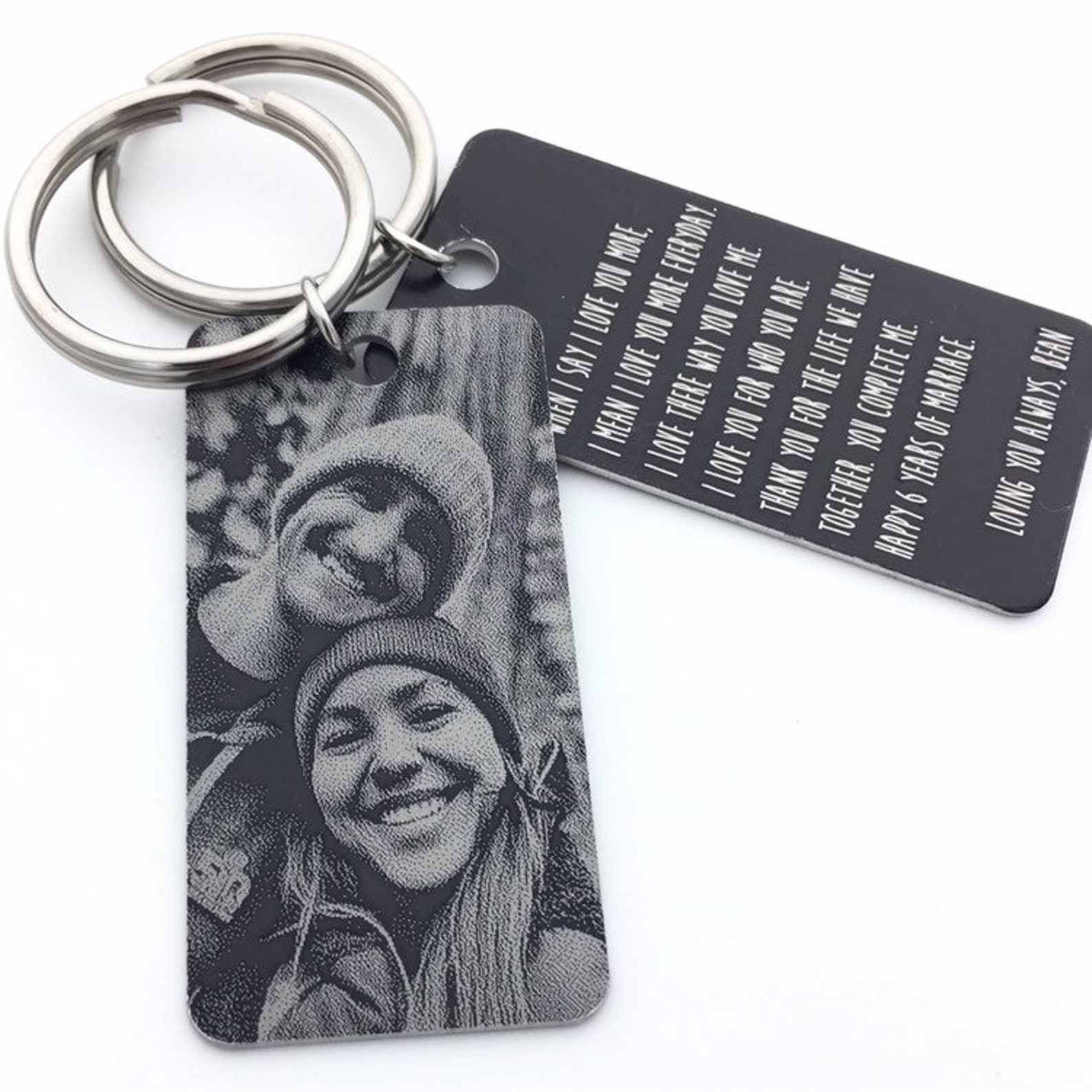 Personalized Photo Keychain customize W/your Handwriting or - Etsy