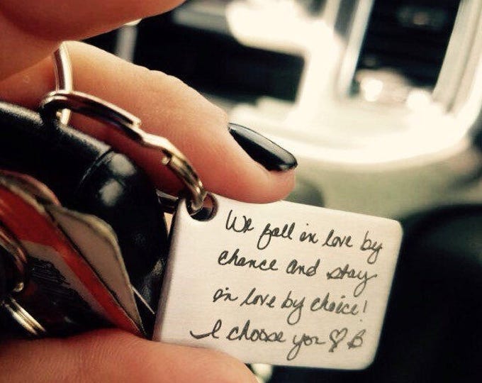 Handwritten Key Chain your Handwritten Image or Custom Font - Etsy
