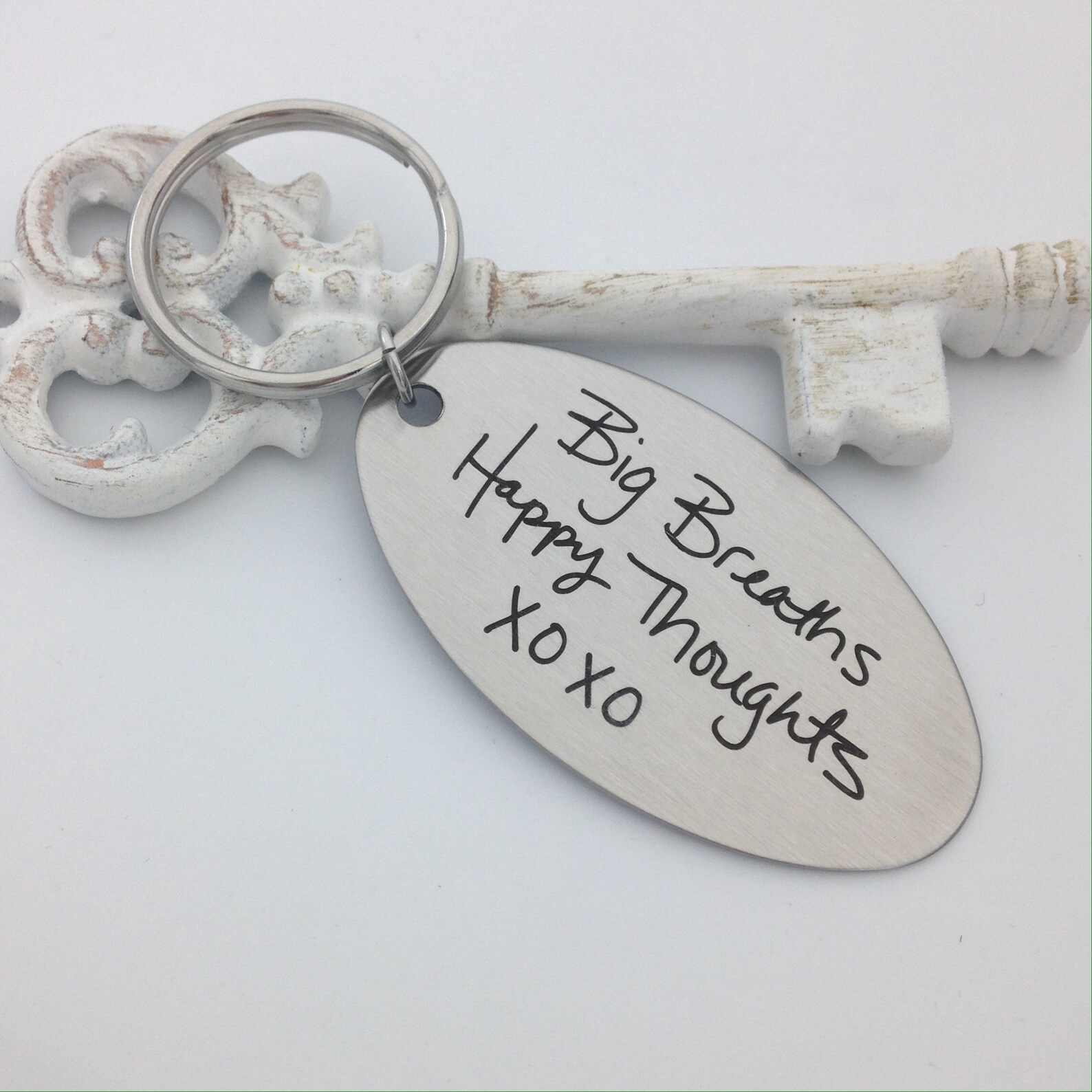 Handwritten Key Chain, Your Handwriting Keychain - or Font ...