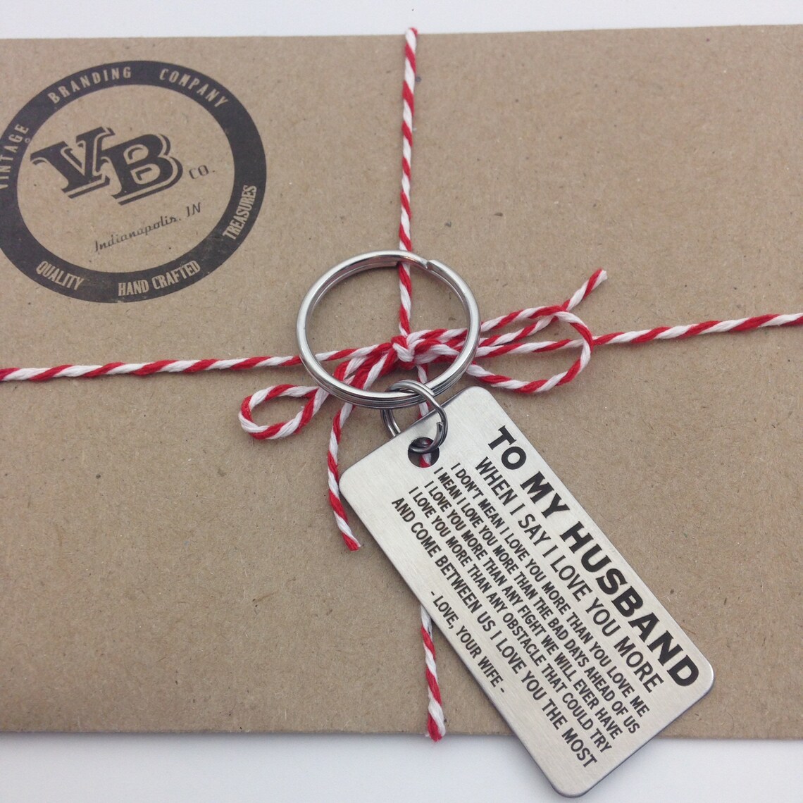 TO MY HUSBAND Keychain Customize Your Design Handwriting - Etsy