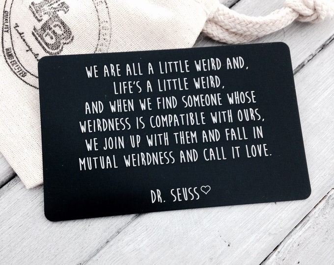 Photo Wallet Card Love Note Add Back Handwriten Engravings - Etsy