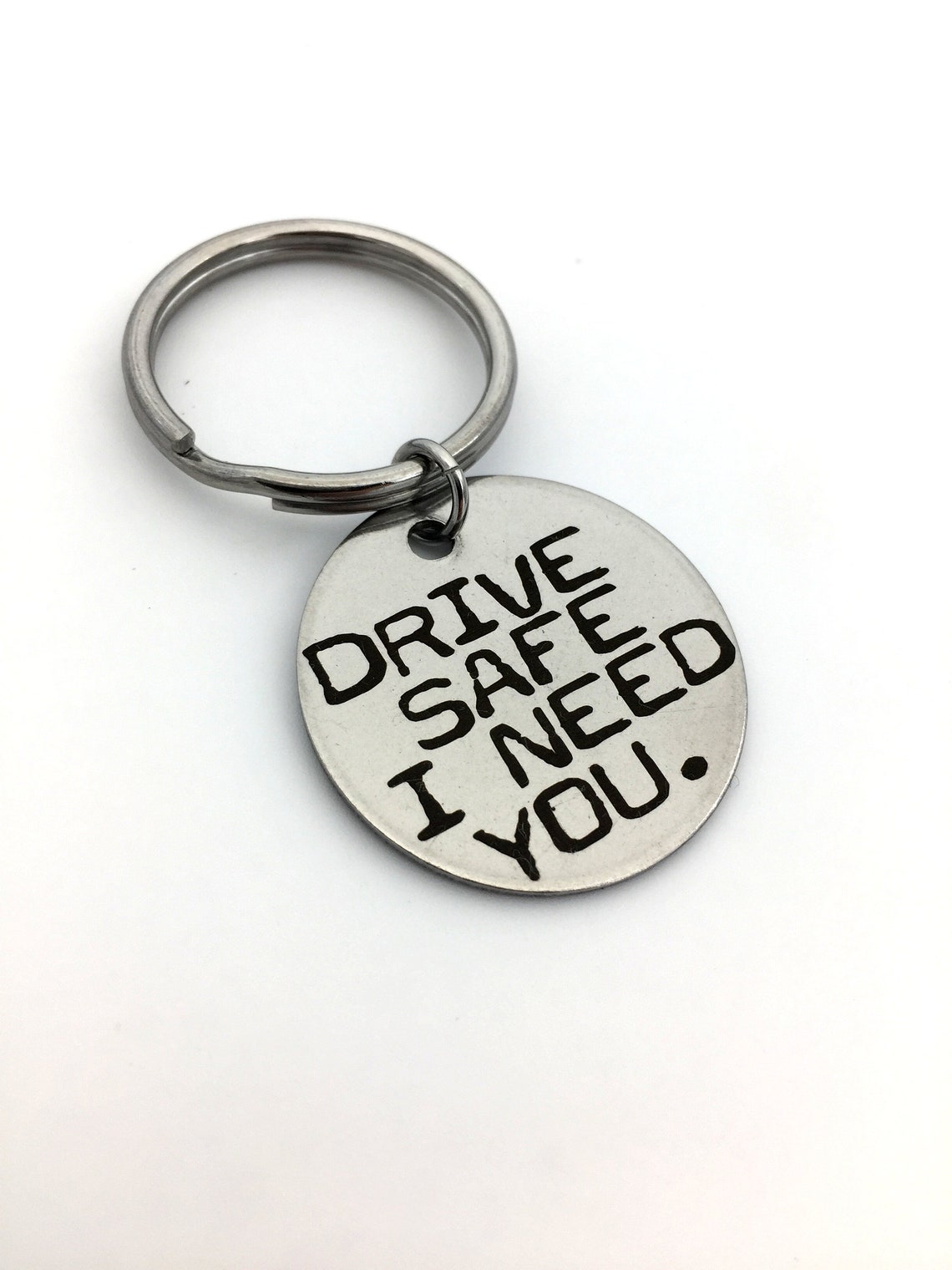 Drive Safe Key Chain _ Stainless Steel or Brass _custom Back - Etsy