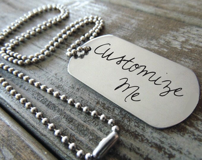 Picture Dog Tag Back Engraving Too Him or Her Laser - Etsy
