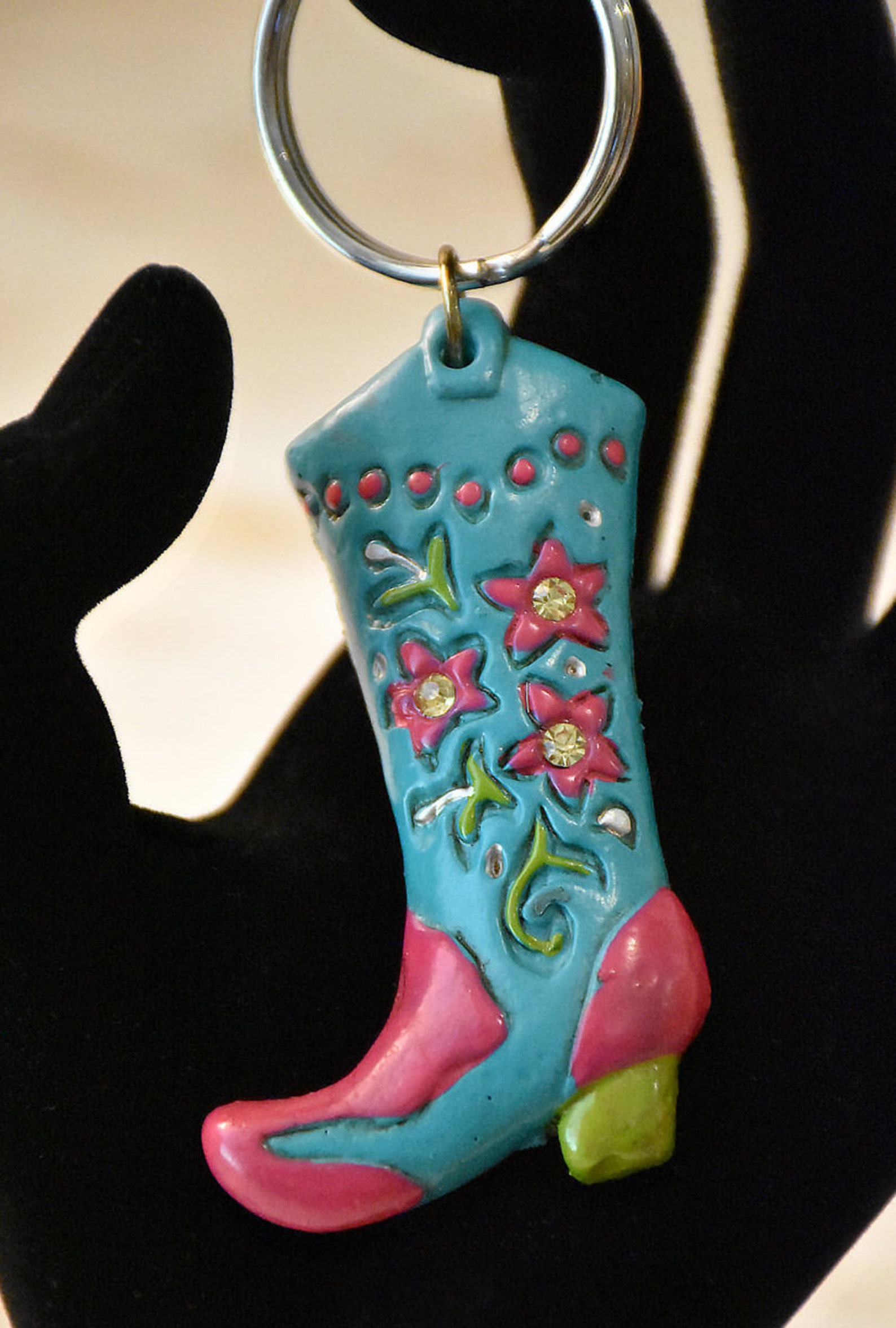 Boot Keychain, Boot Key Chain, Cowboy Boot Keychain, Cowgirl Boot ...