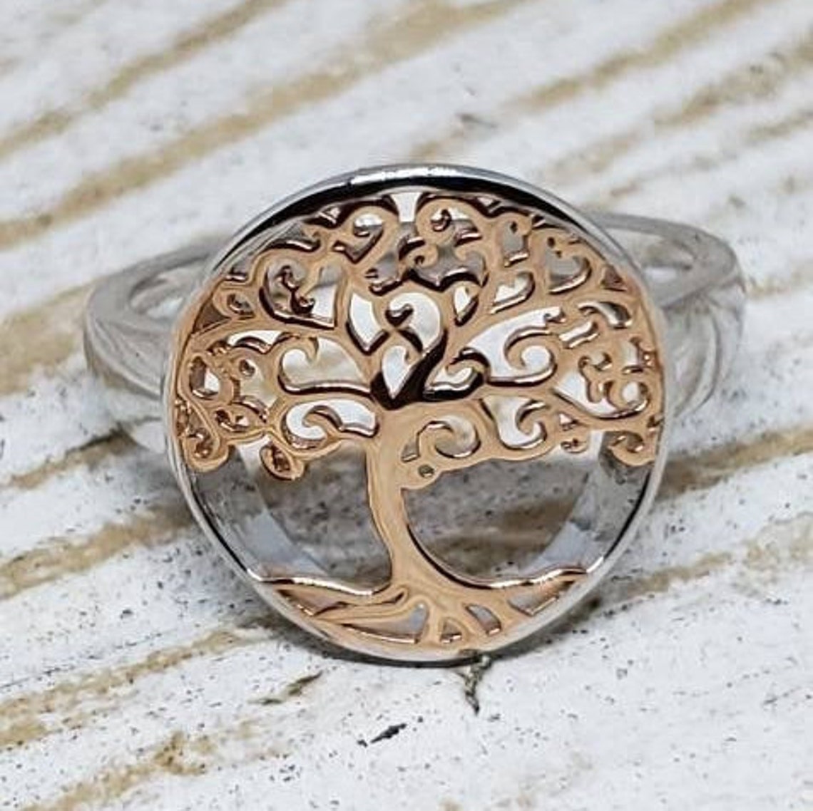 Tree of Life Ring, Tree of Life Sterling Silver Ring, Tree of Life 925 ...