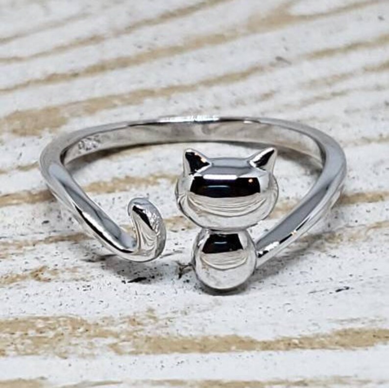 Cat Ring Silver, Cat Ring, Sterling Silver Ring, 925 Sterling Silver ...