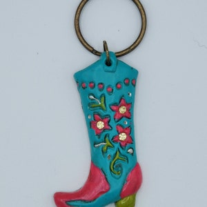 Boot Keychain, Boot Key Chain, Cowboy Boot Keychain, Cowgirl Boot ...