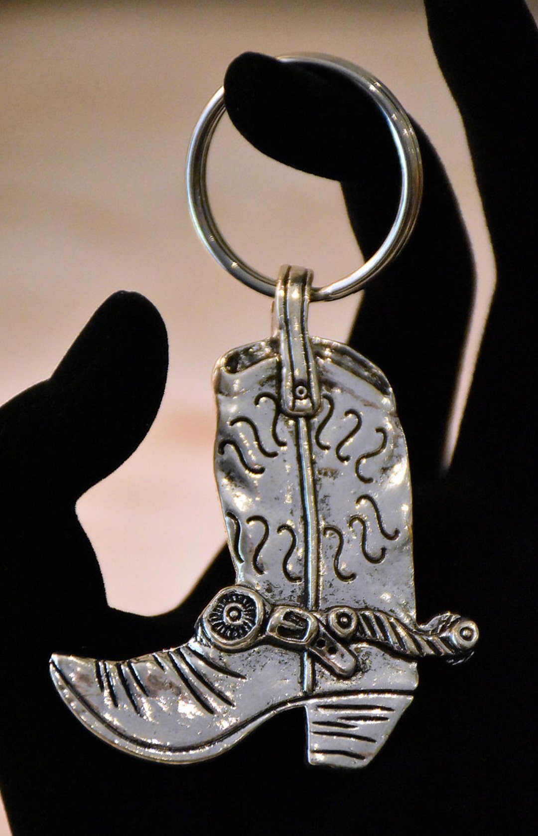 Boot Keychain Boot Key Chain Cowboy Boot Keychain Cowgirl - Etsy