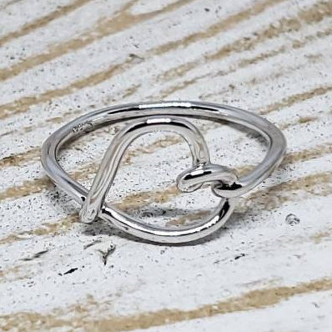 Heart Ring Heart Knot Ring Heart Jewelry Sterling Silver - Etsy