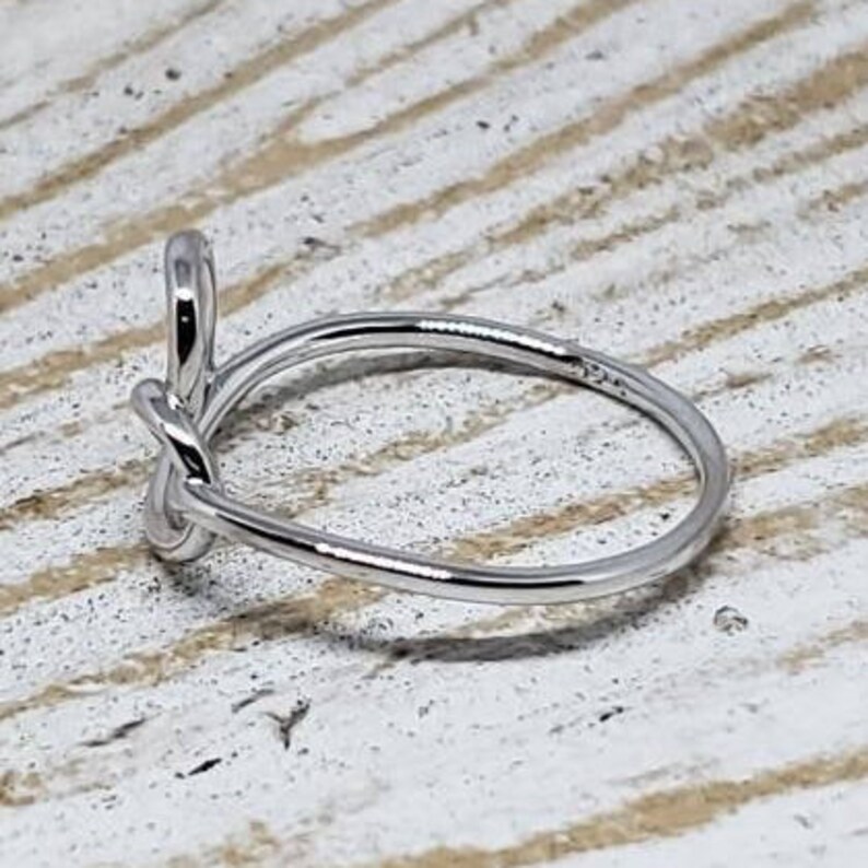 Heart Ring Heart Knot Ring Heart Jewelry Sterling Silver - Etsy