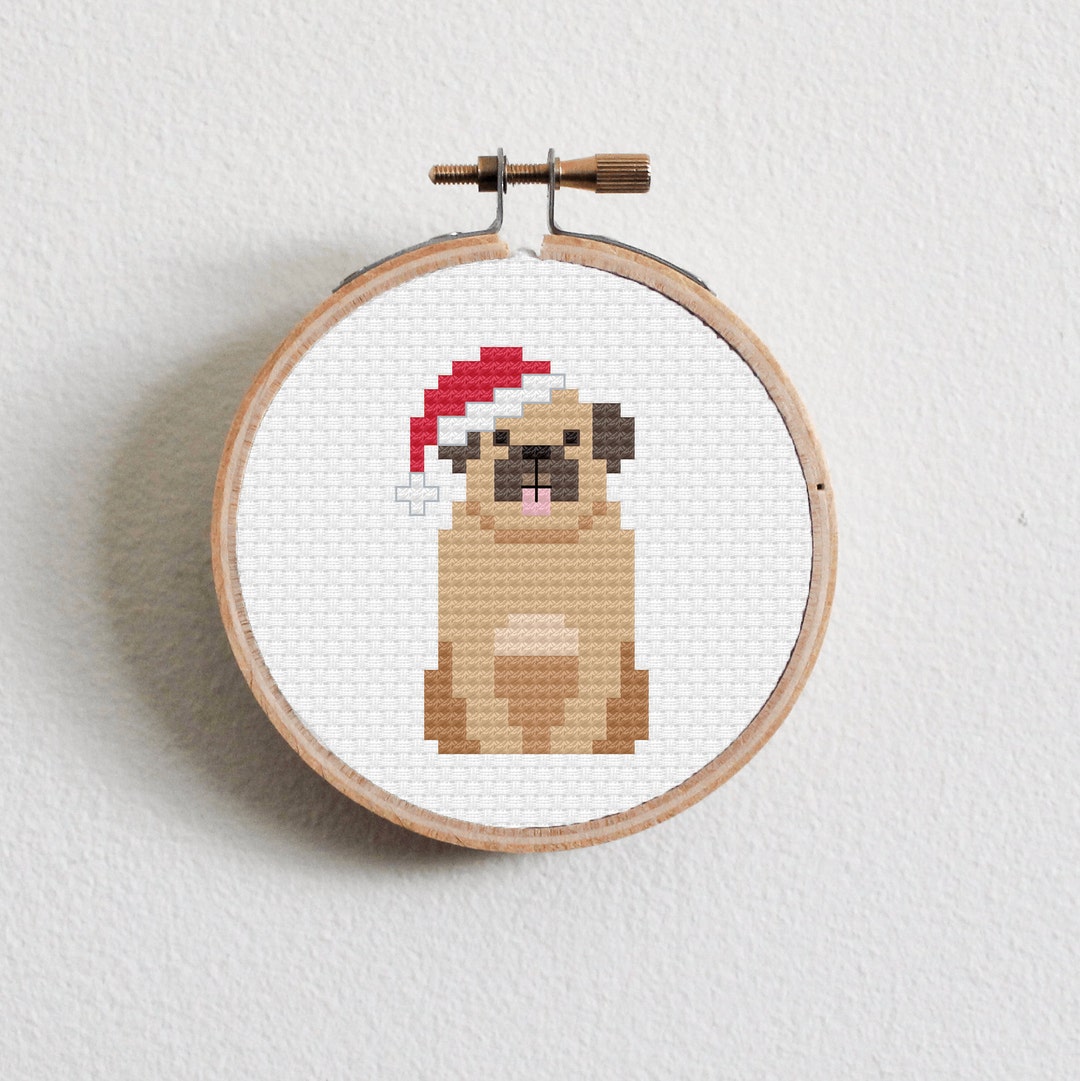 Christmas Pug Cross Stitch Pattern - Etsy