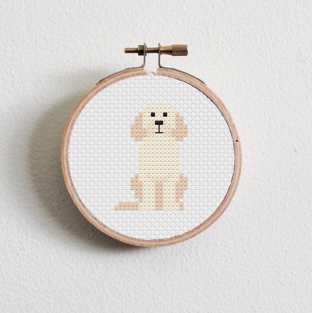 Light Golden Doodle Cross Stitch Pattern - Etsy