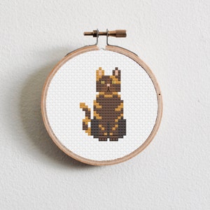 Tortoise Shell Cat Cross Stitch Pattern - Etsy