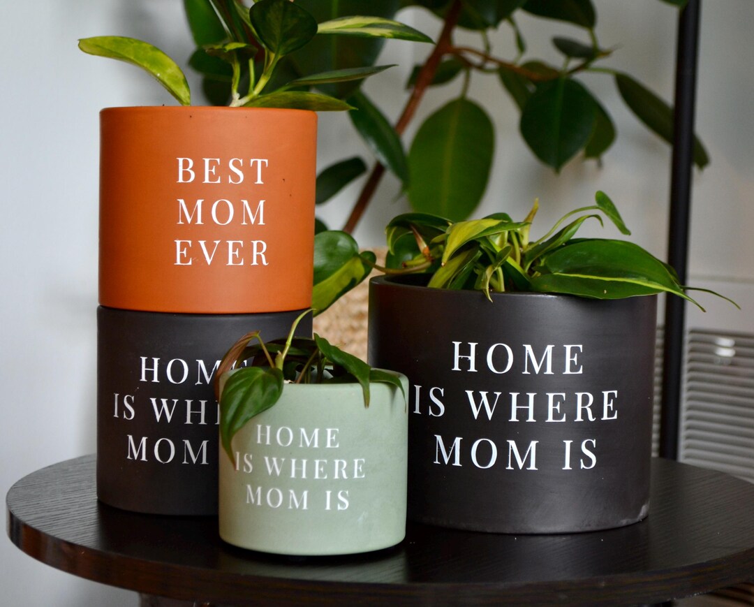 Custom Modern Mother's Day Planters | Custom Text for Mother's Day ...