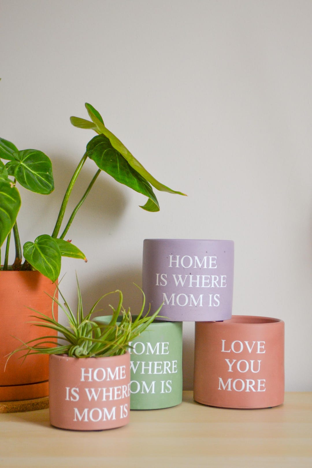 Custom Text Planter | Mothers Day Gift | Plant Mom Gift Bundle With ...