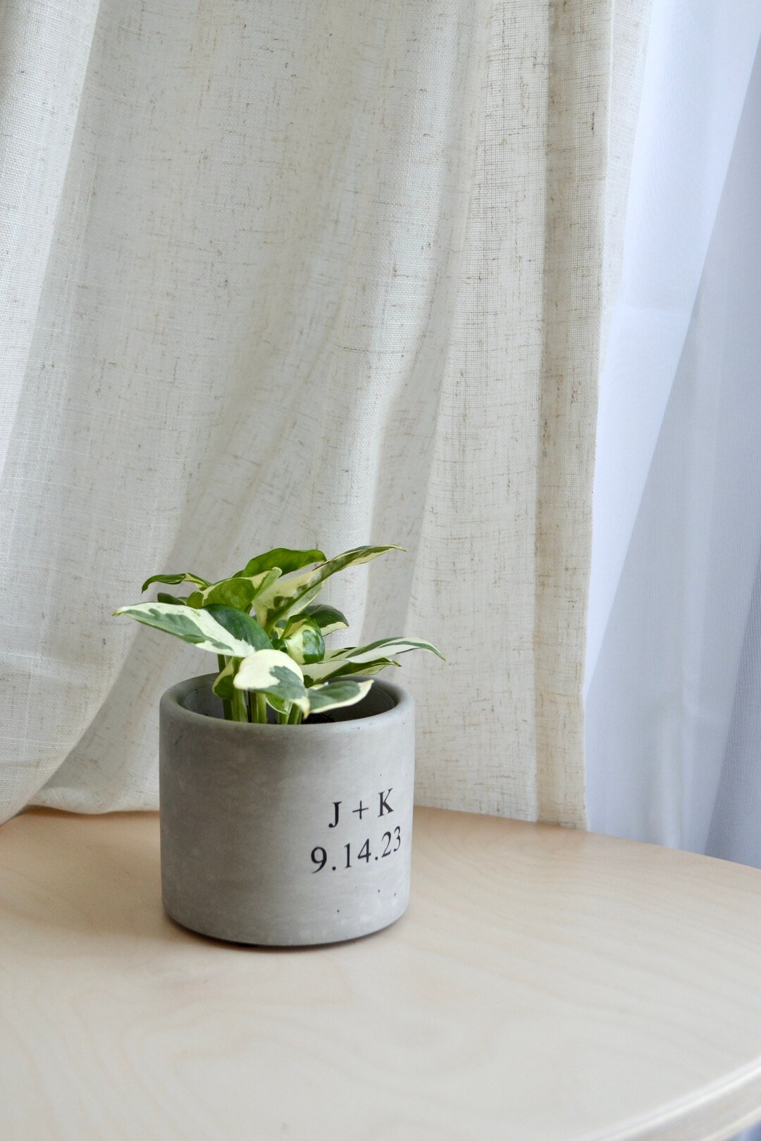 Custom Text Planter: Personalized Wedding Engagement Gift - Etsy