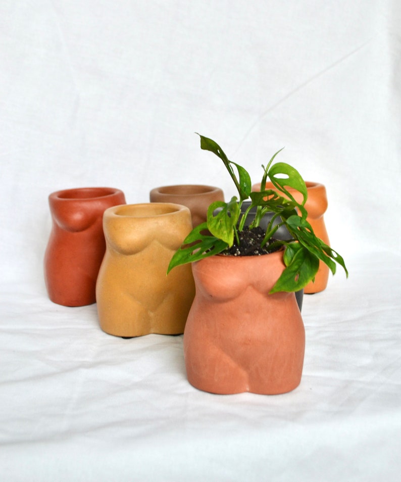 Female Form Flower Pot: Minimalist Body Vase, Pen Holder - Etsy