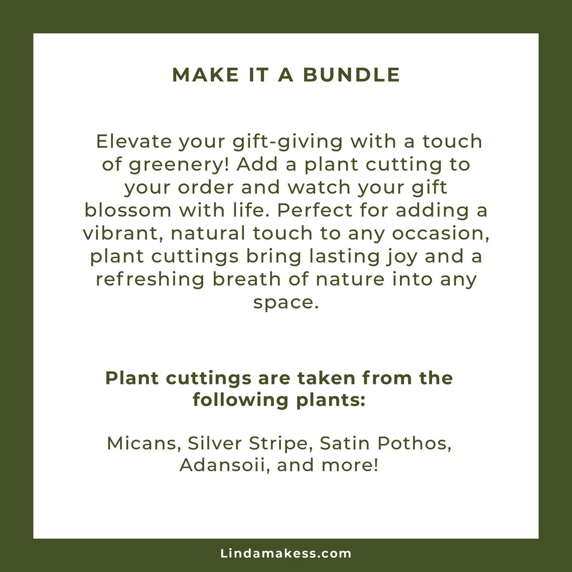 Make It a Bundle: Add a Plant Cutting to Your Order - Etsy