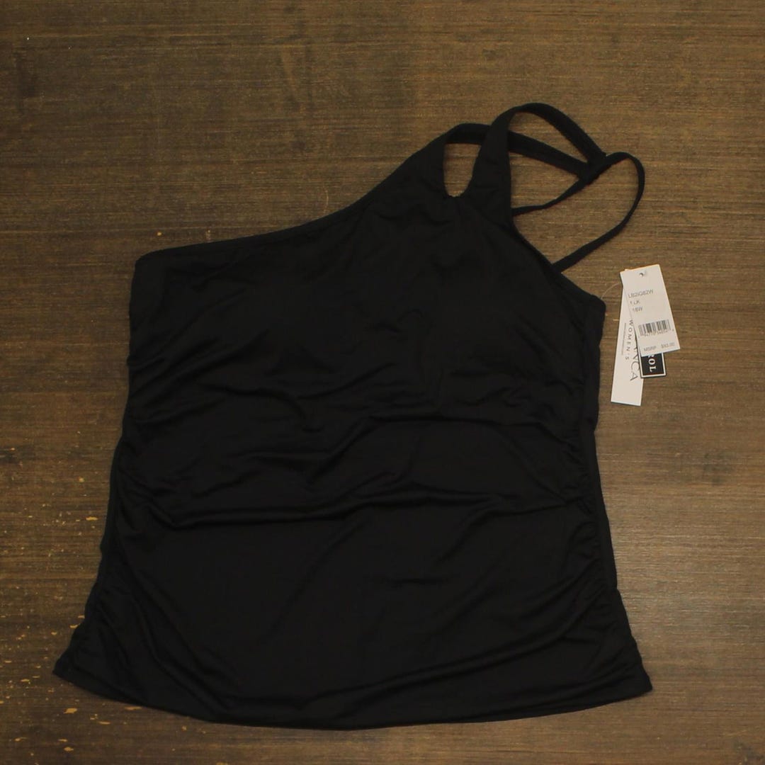 Nwt La Blanca One Keyhole Swimsuit Tankini Top Black 18w - Etsy