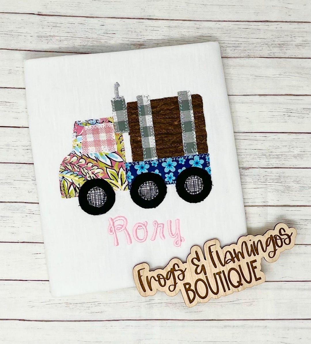 Logging Truck Shirt Name Embroidered Custom Apparel Girl Lumberjack ...