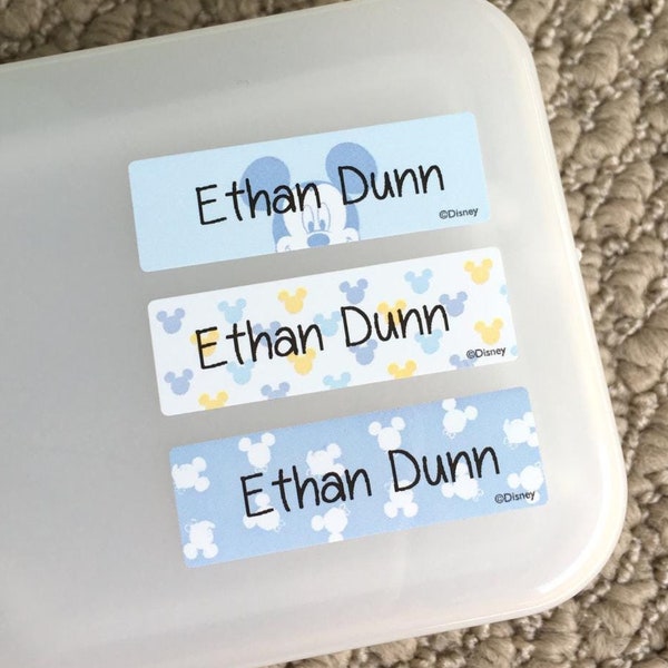 Mickey Mouse Name Stickers Labels - Etsy