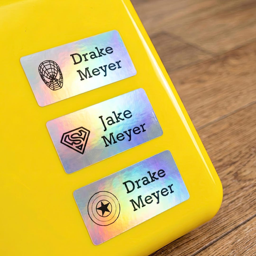 Personalized Waterproof Boy Name Labels Superhero Camp Back to School ...