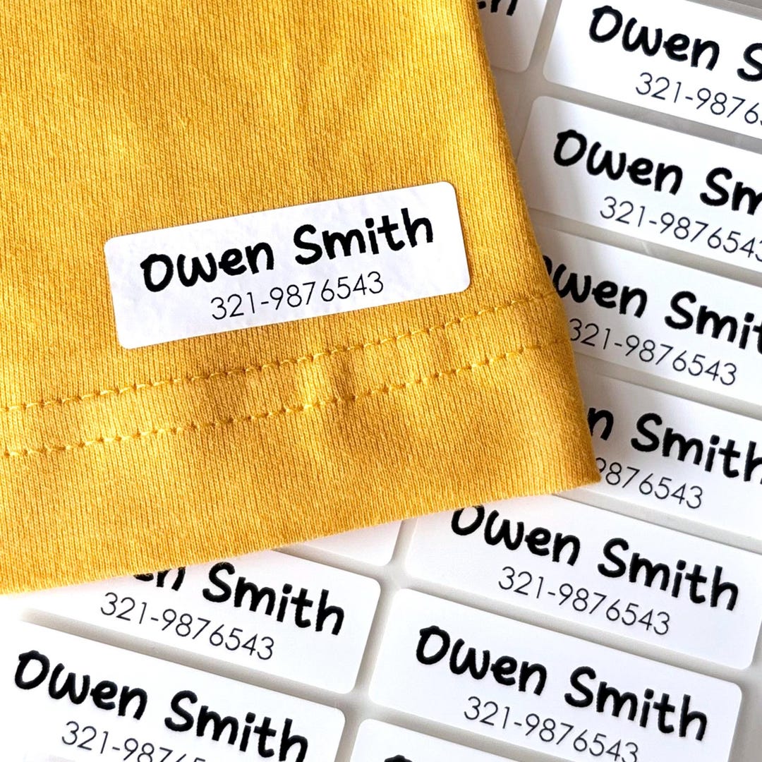 Iron on Uniform Labels Fabric Name Labels for School and Work Uniform ...