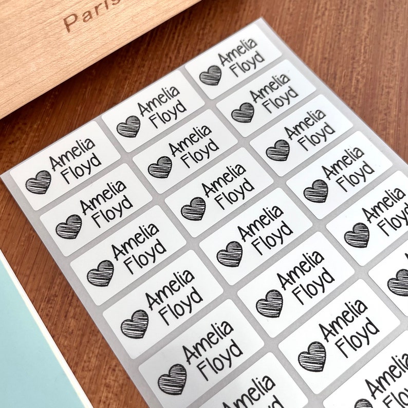 Waterproof Name Labels Waterproof Name Stickers School - Etsy