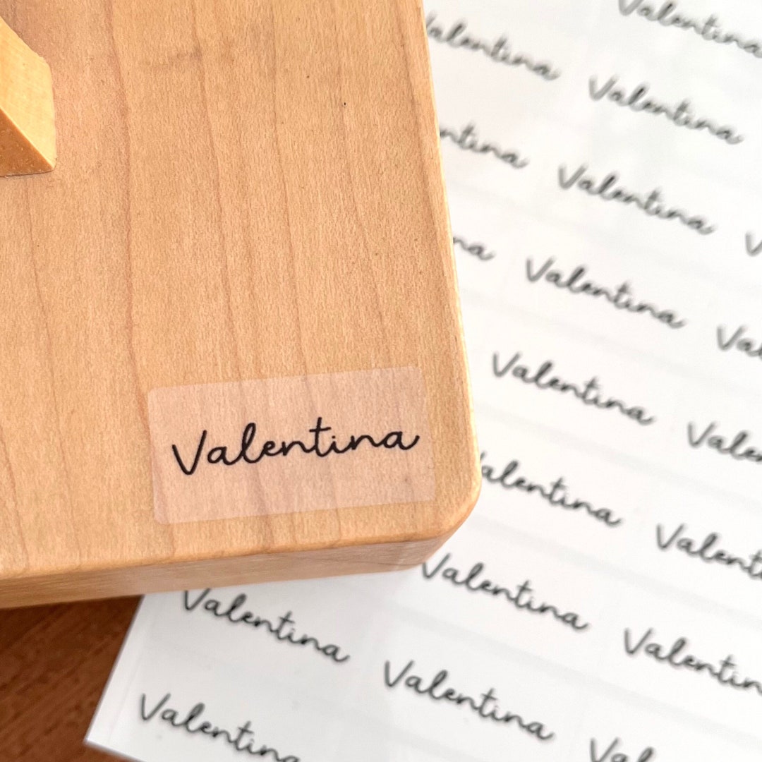 Clear Name Stickers | Waterproof Clear Name Labels | Transparent Custom ...