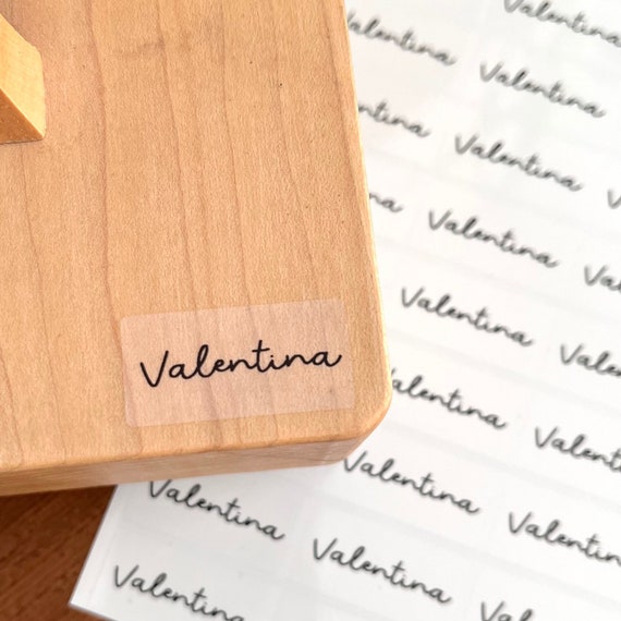 Clear Name Stickers Waterproof Clear Name Labels - Etsy