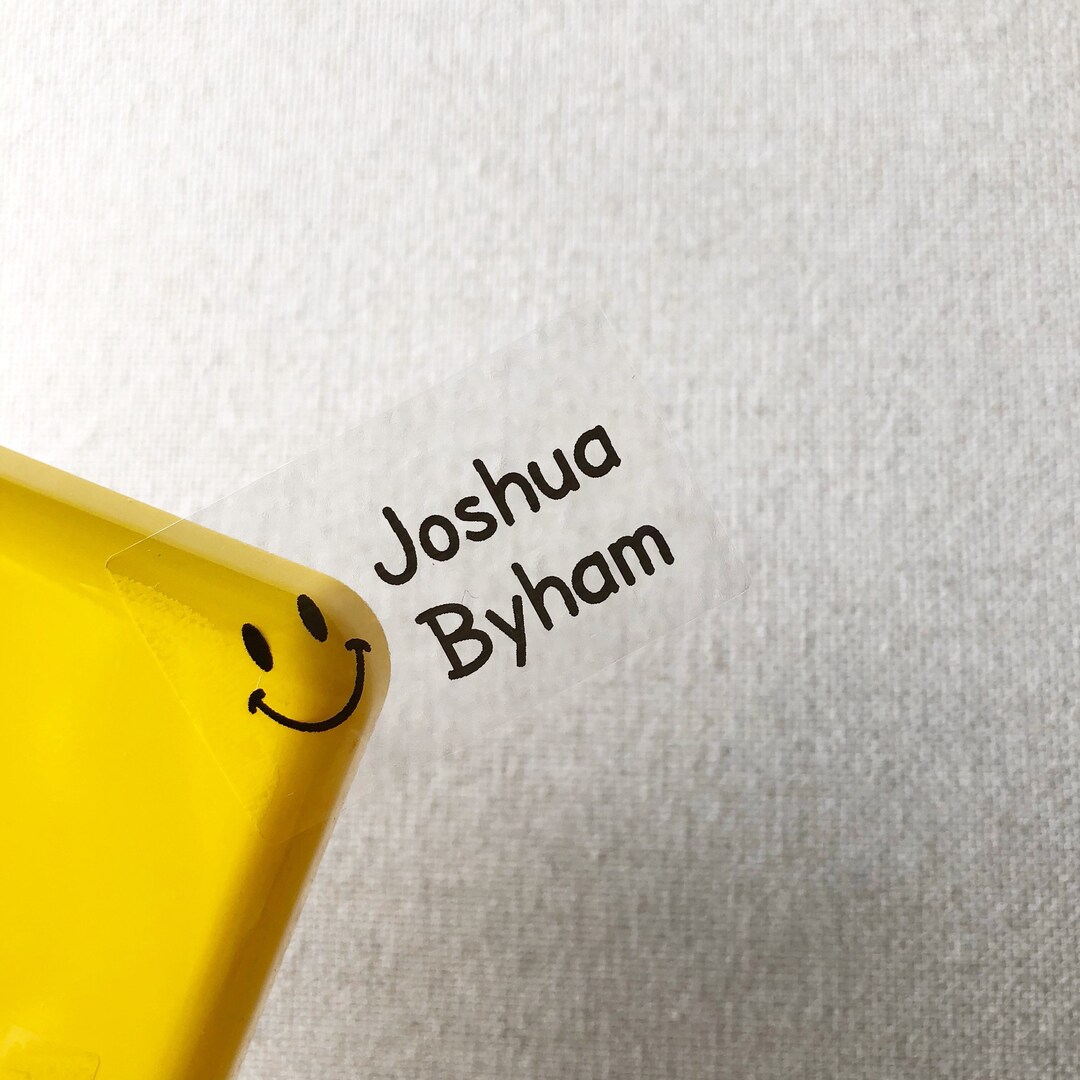 Smile Kids Name Labels Clear Labels Transparent Name Stickers School ...