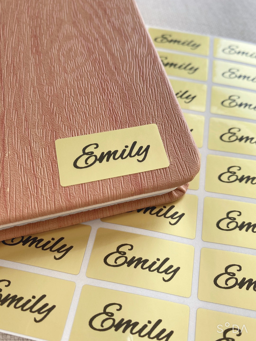 Gold Name Labels | Name Label Stickers | Waterproof Labels | Gold Name ...