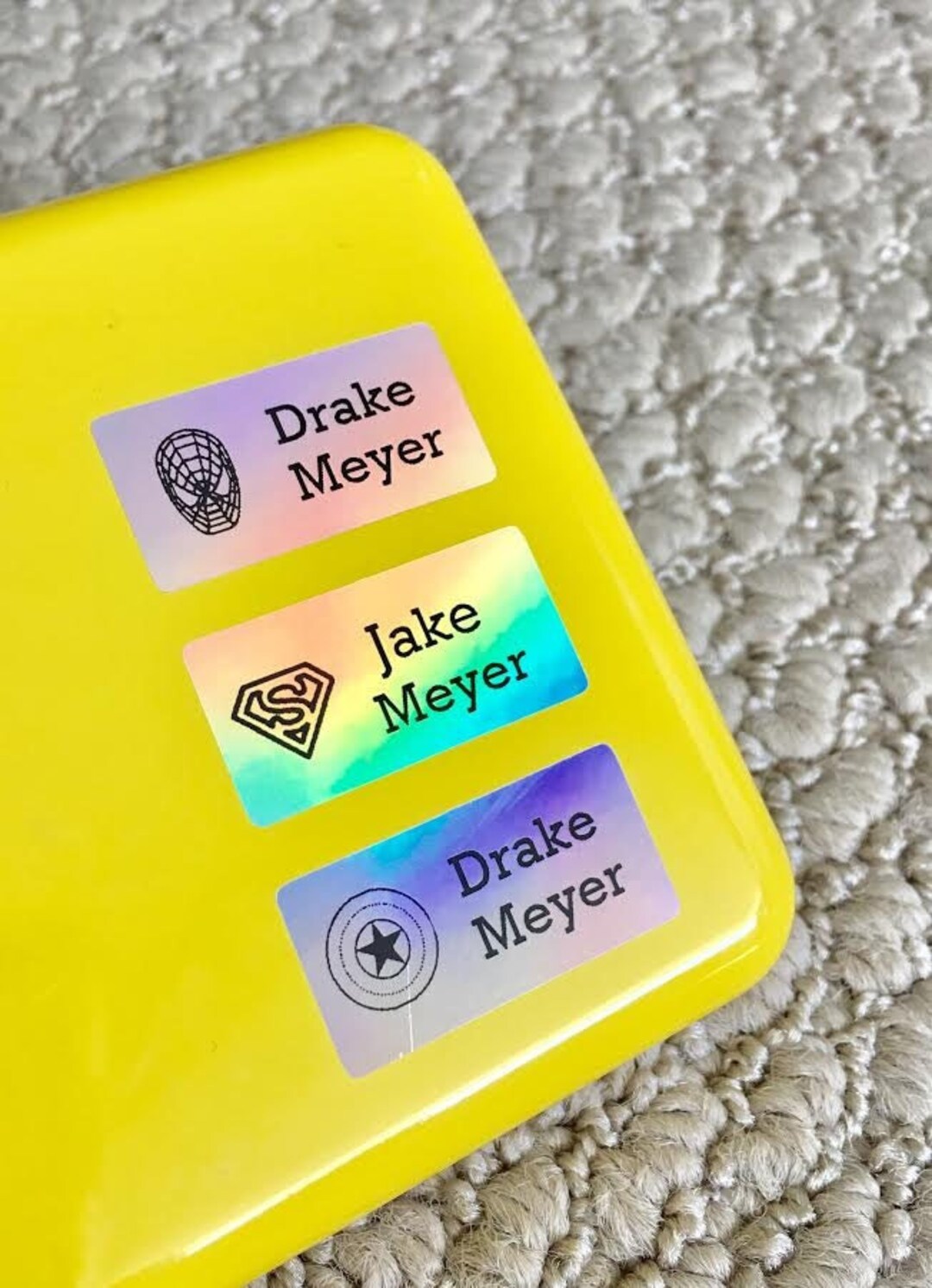 Superhero Waterproof Name Labels | Name Tag Stickers | Dishwasher Safe ...