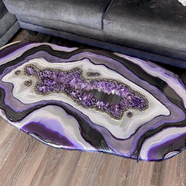 Amethyst Geode Table - Etsy