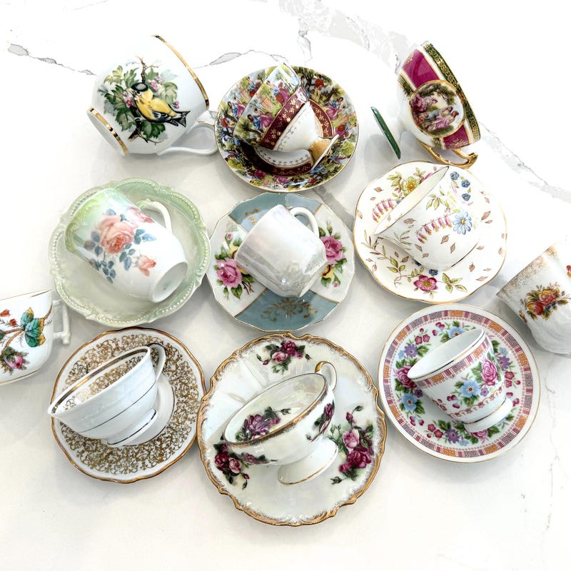 Fragonard Gold Tea Cups - Etsy