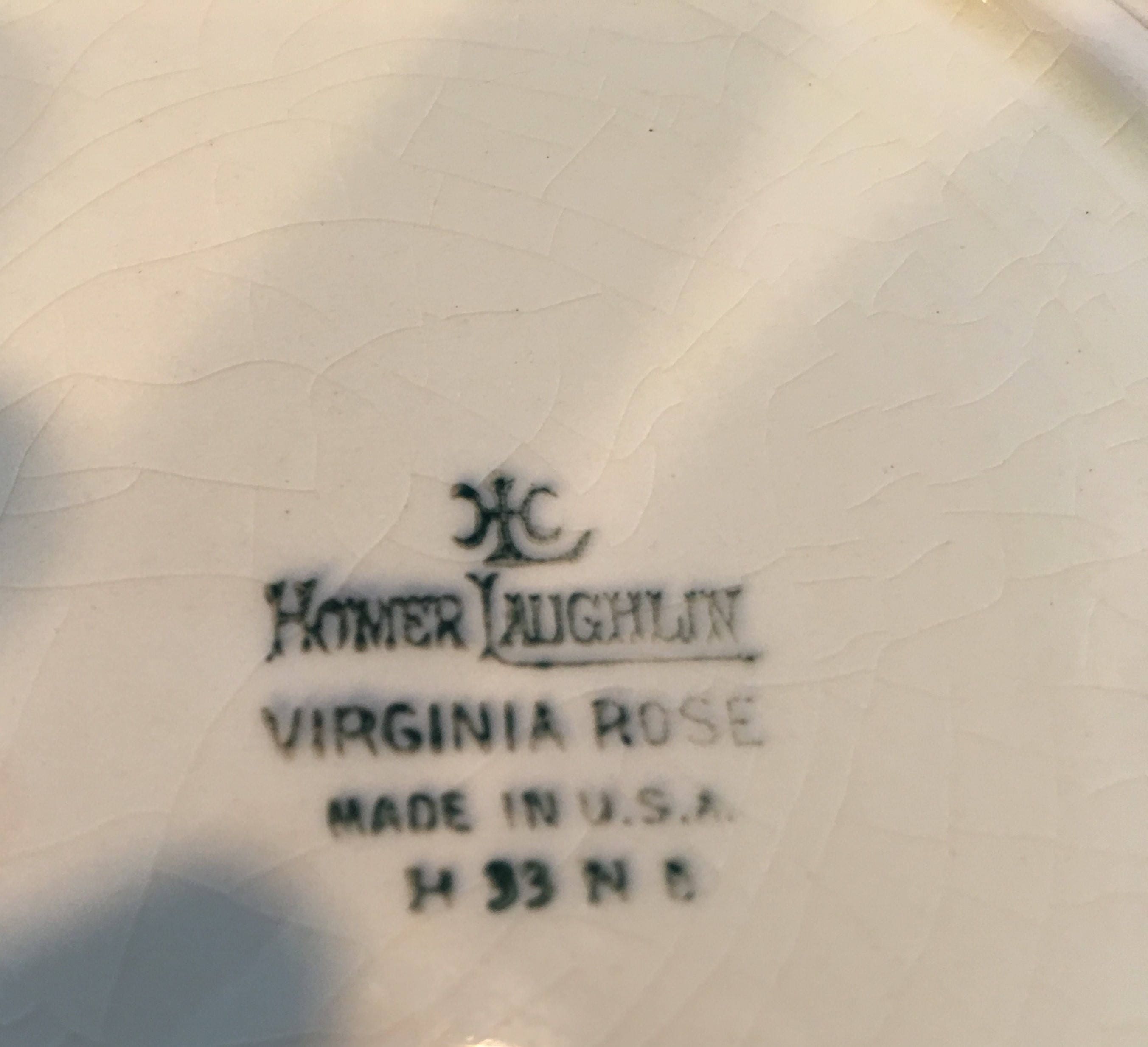 Homer Laughlin Virginia Rose Soup Bowl Pattern Number VR106 | Etsy