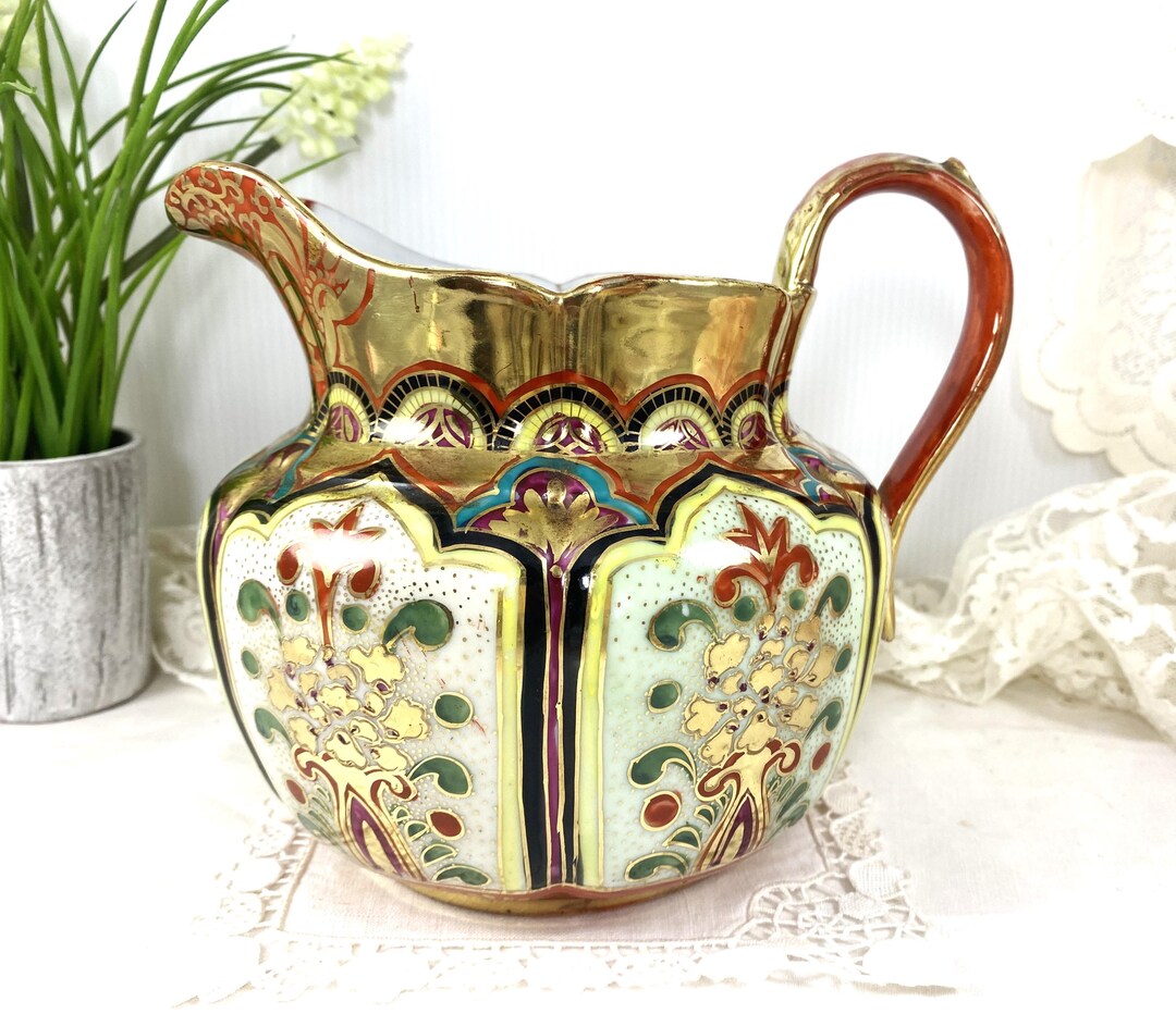 Japanese Pitcher Gold Red Multi Color Designs - Etsy