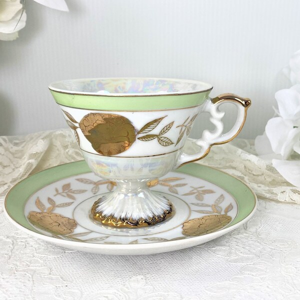 Green Teacup - Etsy