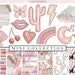 Pink Collage Clip Art & Digital Paper Collection Bundle Watercolor ...