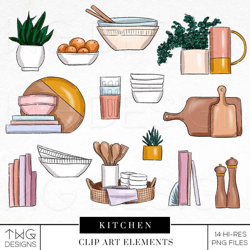 Kitchen Clip Art - Etsy