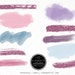 Watercolor Paint Stroke Clip Art / Clipart Pink Purple Blue | Etsy